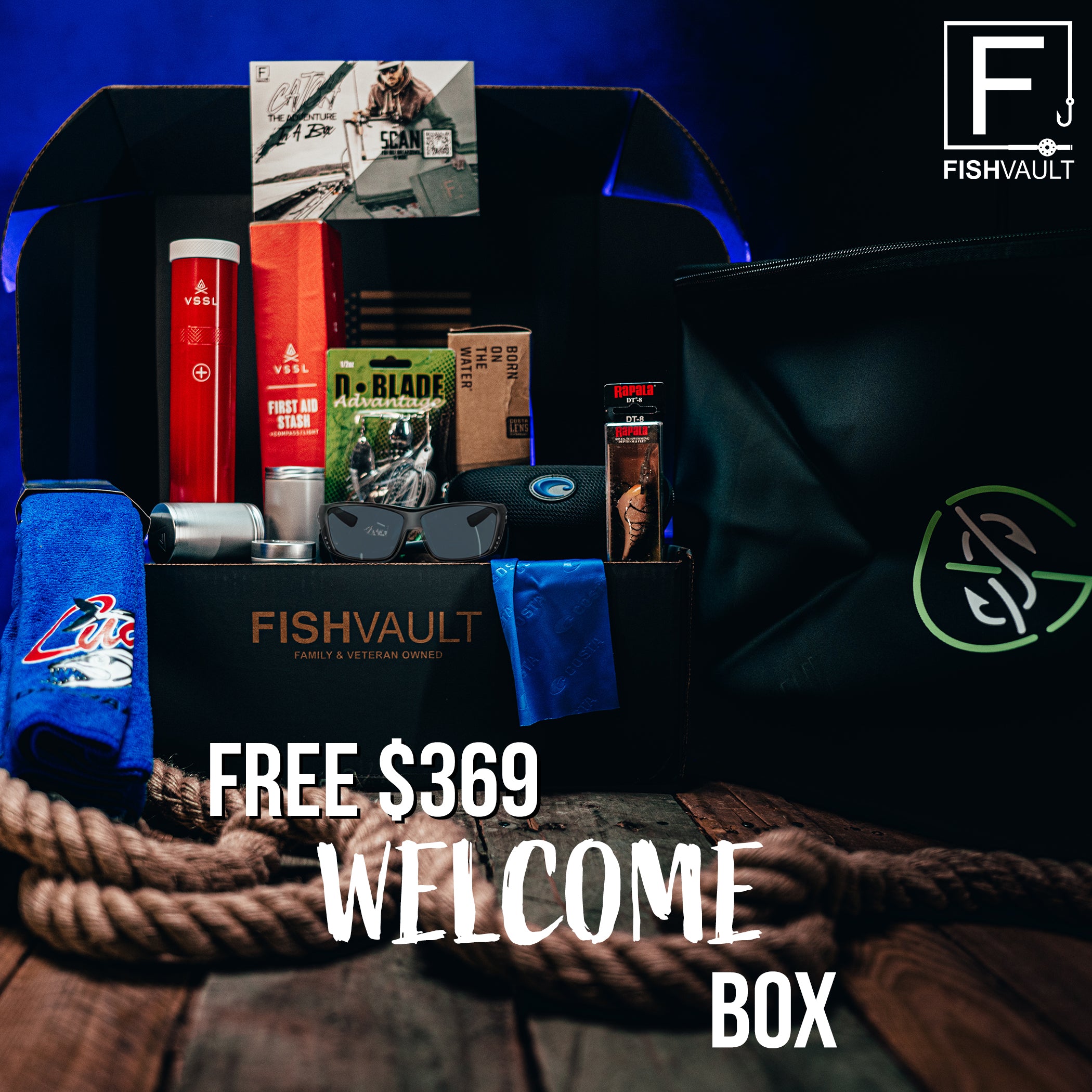 FV ELITE 365 COSTA WELCOME BOX ($369) – FishVault